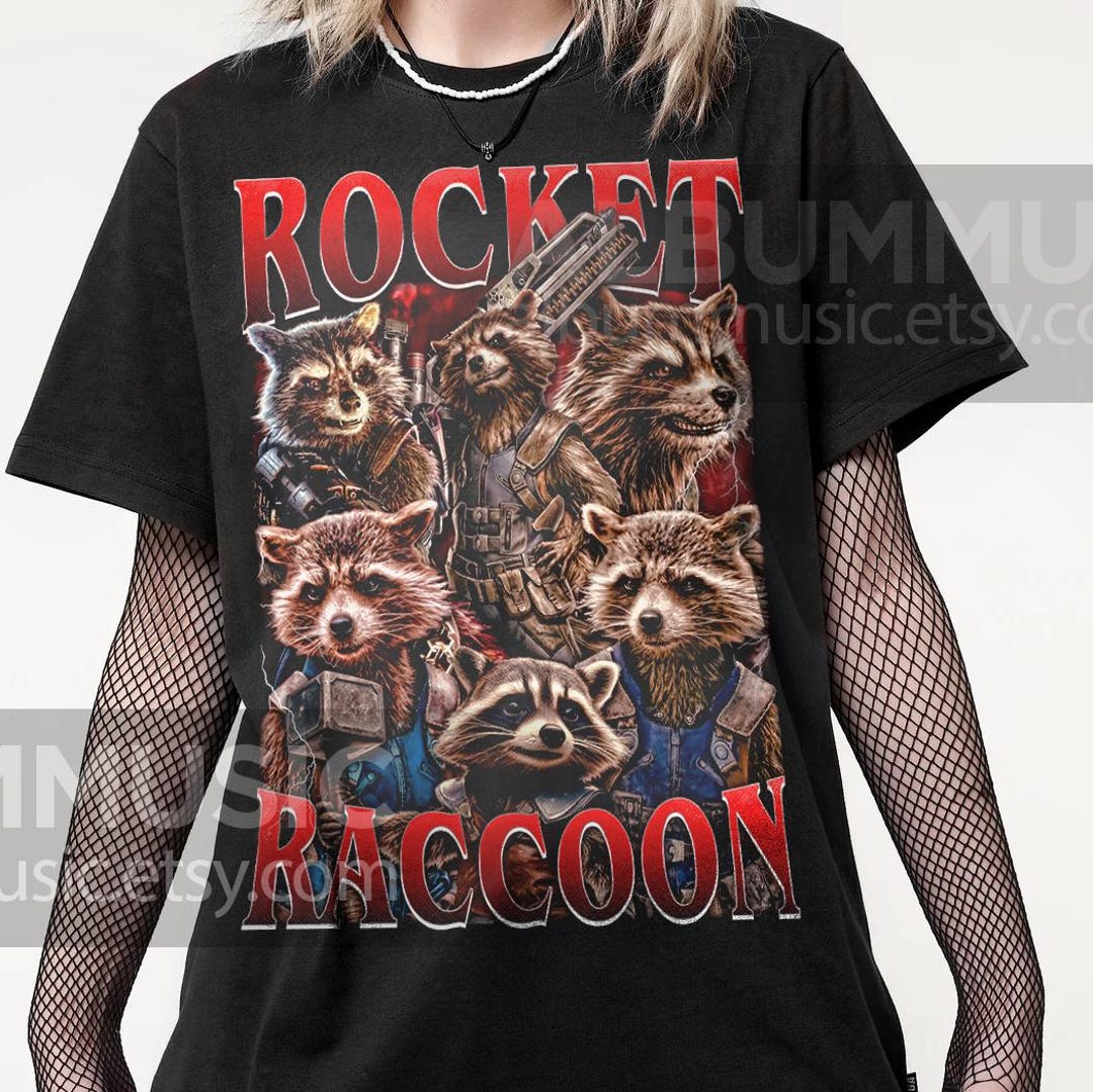 Limited Rocket Raccoon Shirt, Vintage TV Series Y2K T-shirt, TV Series ...