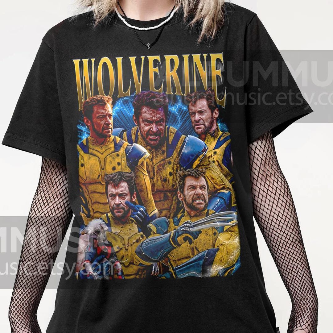 Vintage Wolverine Hugh Jackman Graphic Tee - Y2K Movies Fan Gift - Etsy