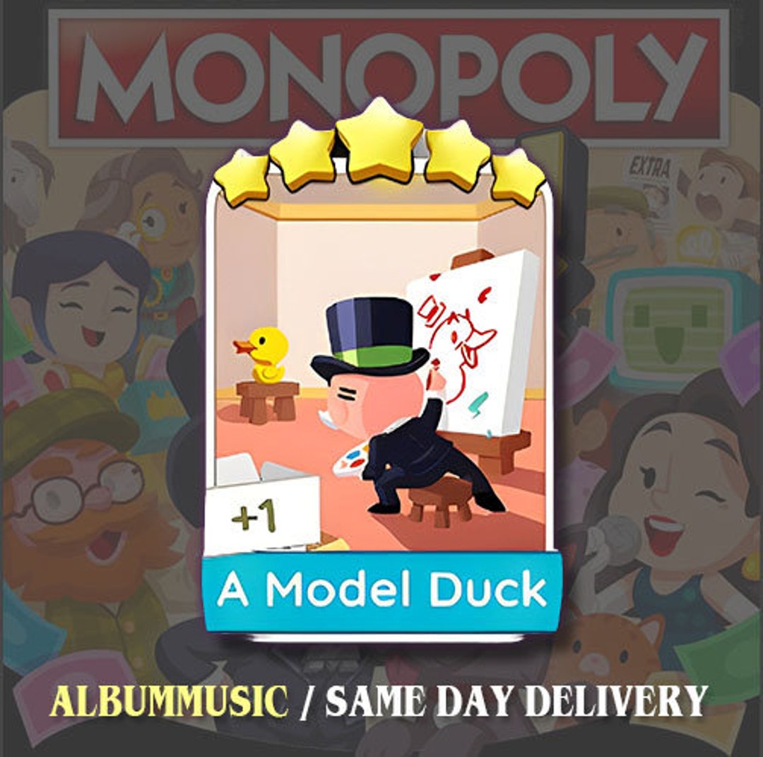 A MODEL DUCK Sticker 5 Stars Monopoly Go Stickers Fast Delivery - Etsy