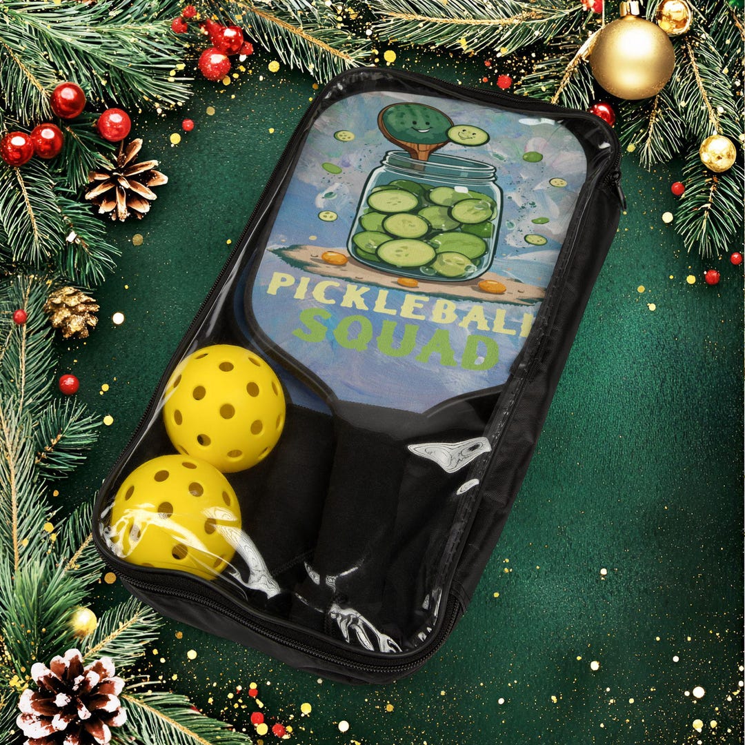 PICKLEBALL SQUAD Pickleball Kit With Pickles on the Paddles, Gift for ...