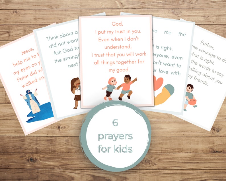 Prayer Prompt Cards, Prayer Prompts for Kids, Sunday School Prayers ...