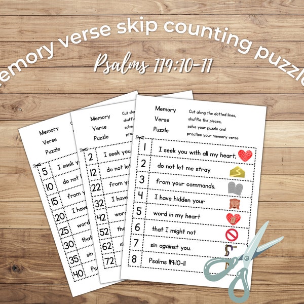 Printable Bible Verse Puzzles - Etsy