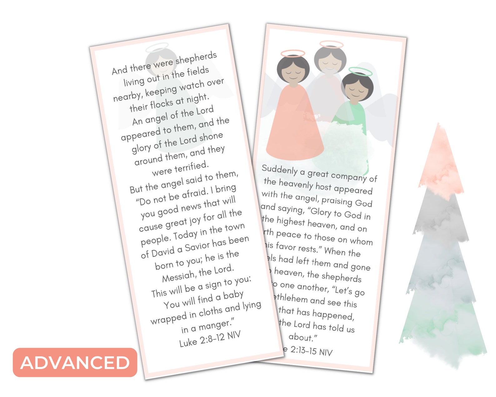 Christmas Memory Verse Cards Printable, Christmas Scriptures for Kids ...