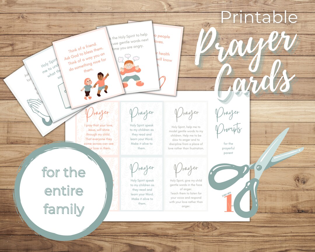 Prayer Prompt Cards, Prayer Prompts for Kids, Sunday School Prayers ...