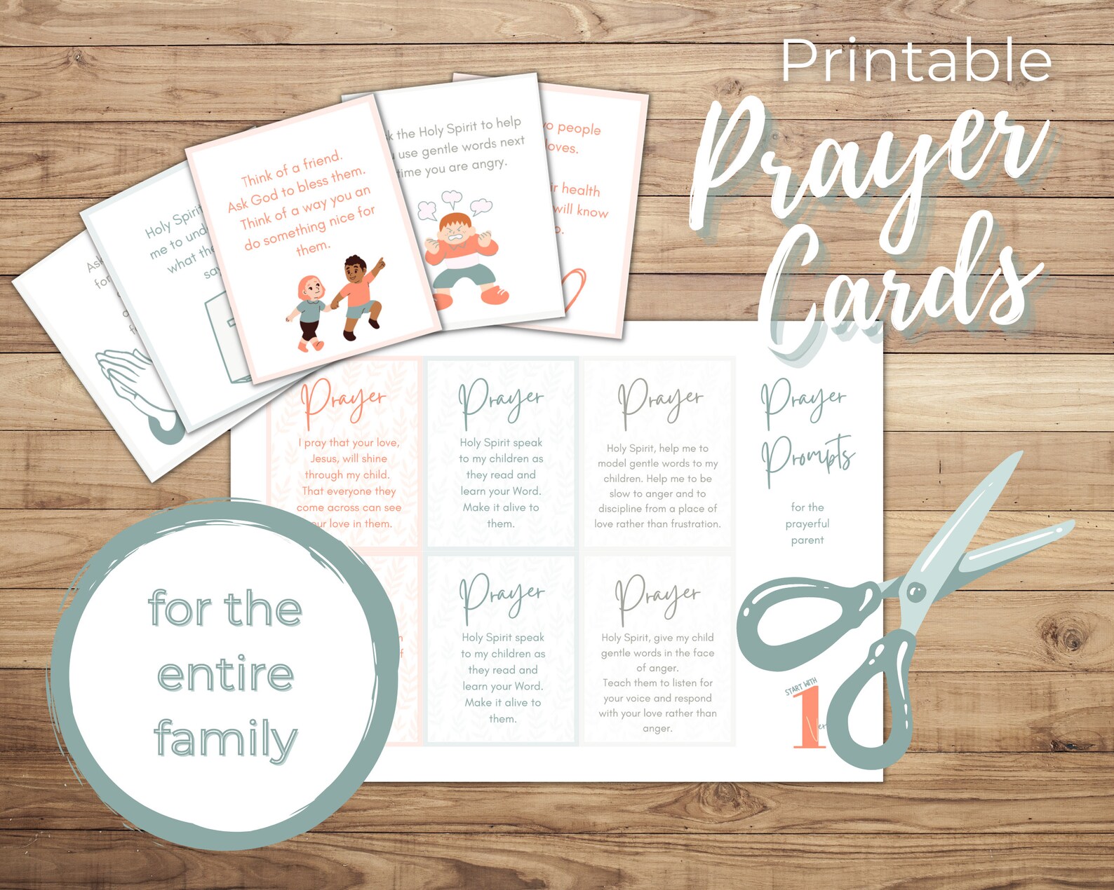 Prayer Prompt Cards, Prayer Prompts for Kids, Sunday School Prayers ...