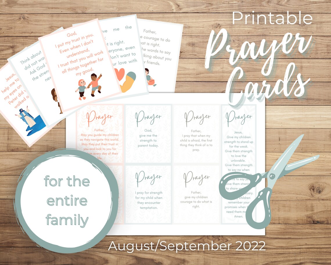 Prayer Prompt Cards, Prayer Prompts for Kids, Sunday School Prayers ...