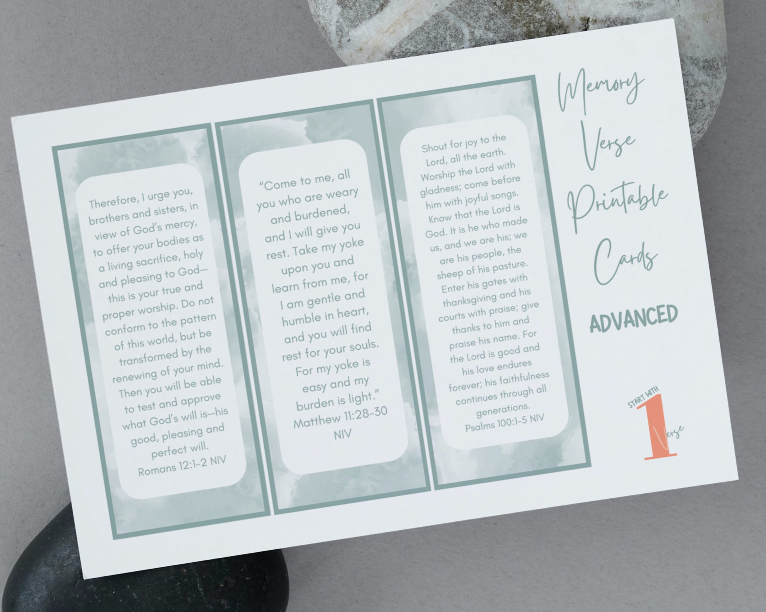 Memory Verse Cards Printable, Kids Scripture Cards, Bible Verse Notes ...