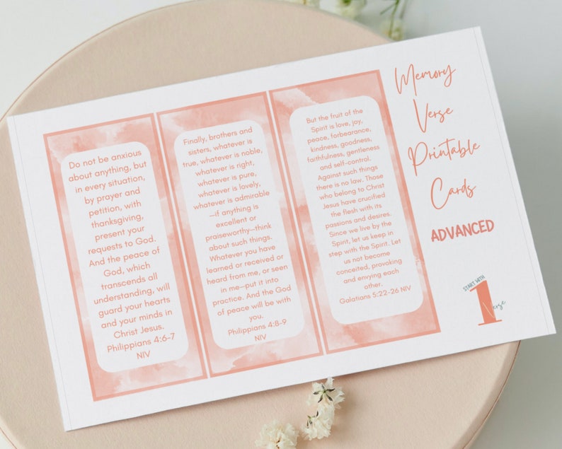 Memory Verse Cards Printable, Kids Scripture Cards, Bible Verse Notes ...