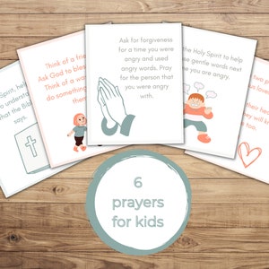 Prayer Prompt Cards, Prayer Prompts for Kids, Sunday School Prayers ...
