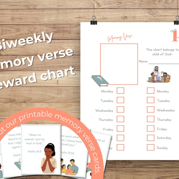 Memory Verse Sticker Chart - Etsy