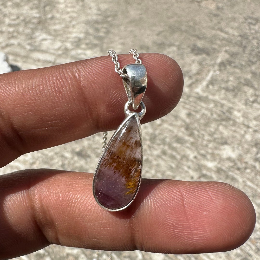 Genuine Super Seven | Amethyst Cacoxenite | Melody Stone Necklace ...