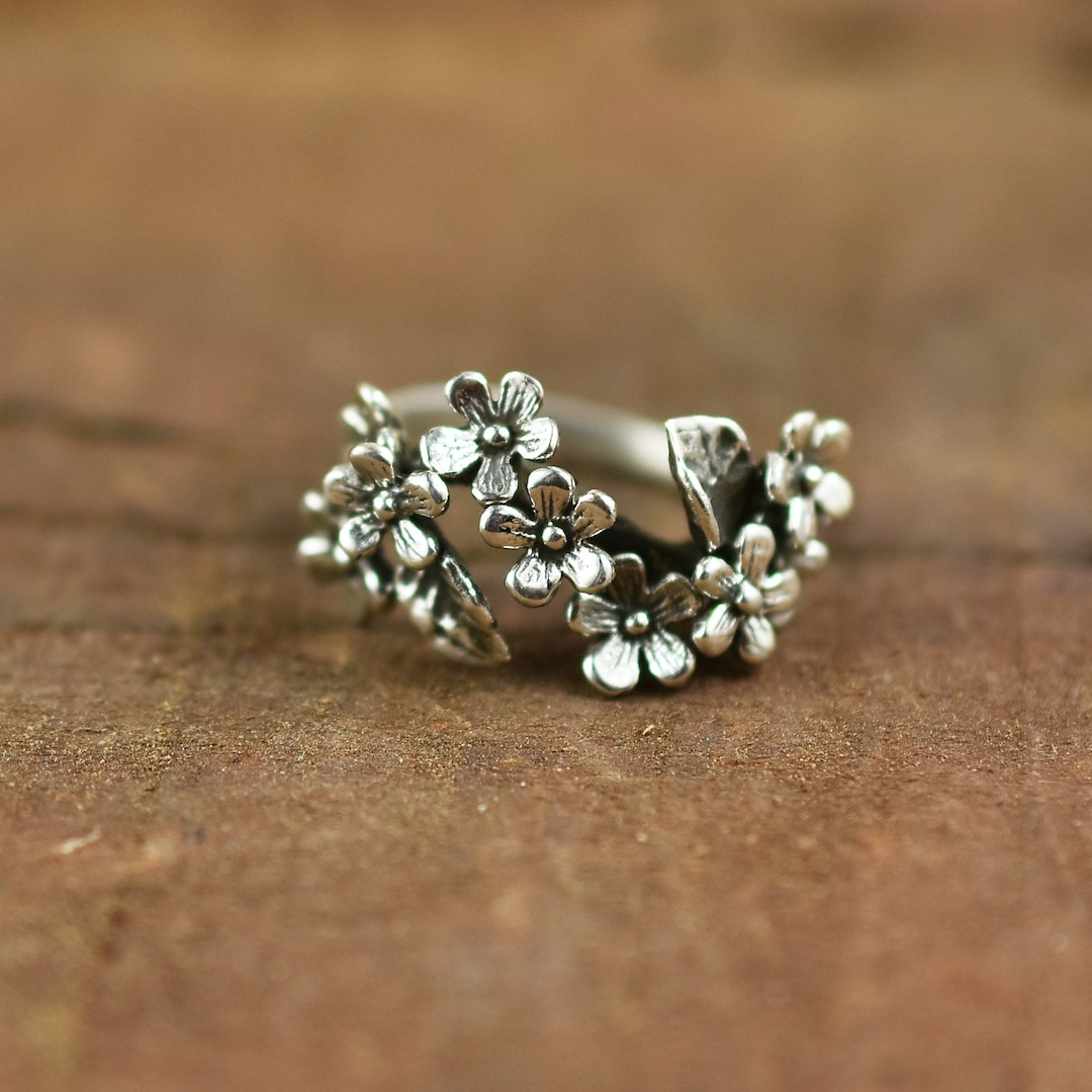 Rare to Find Designer Floral Ring Jewelry Silver Unique Jewelry - Etsy
