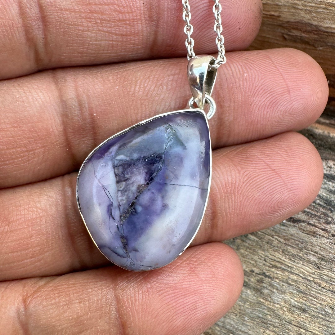 Genuine Tiffany Jasper Necklace Pendant, 925 Sterling Silver Tiffany ...