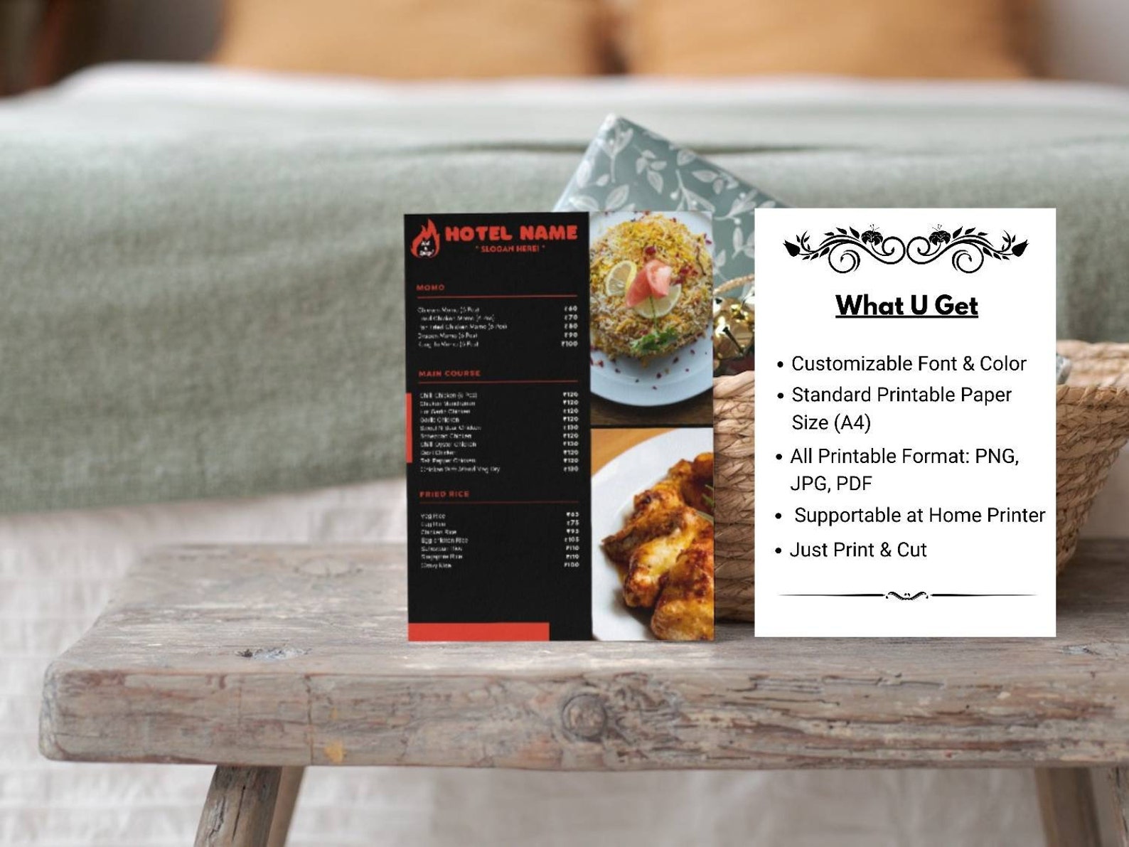 Restaurant Menu Pub Menu Canva Template Digital Download Menu, Simple ...