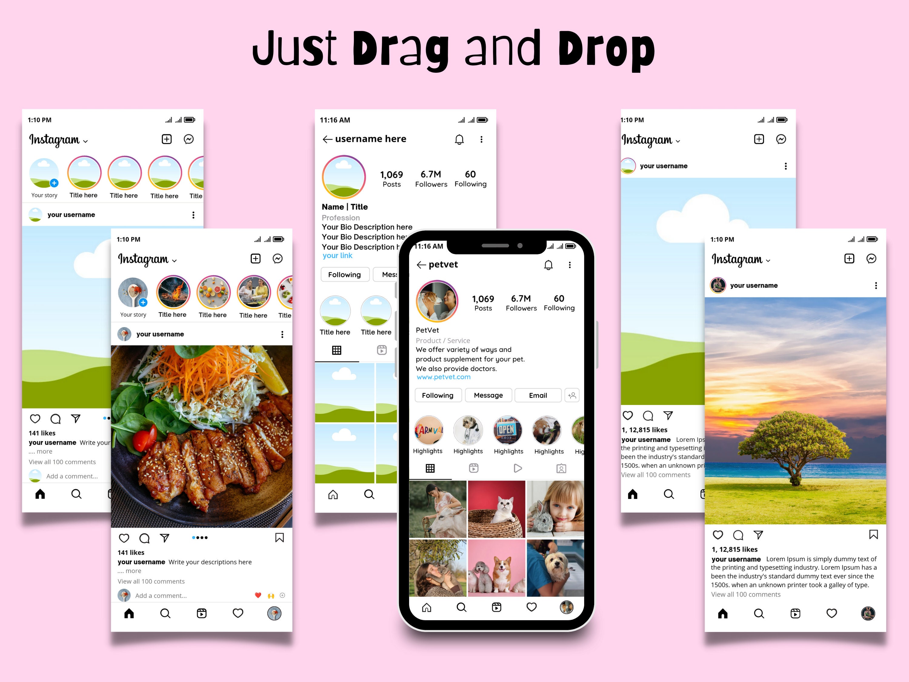 11 Instagram Mockup Bundle Canva Template Instagram Template - Etsy