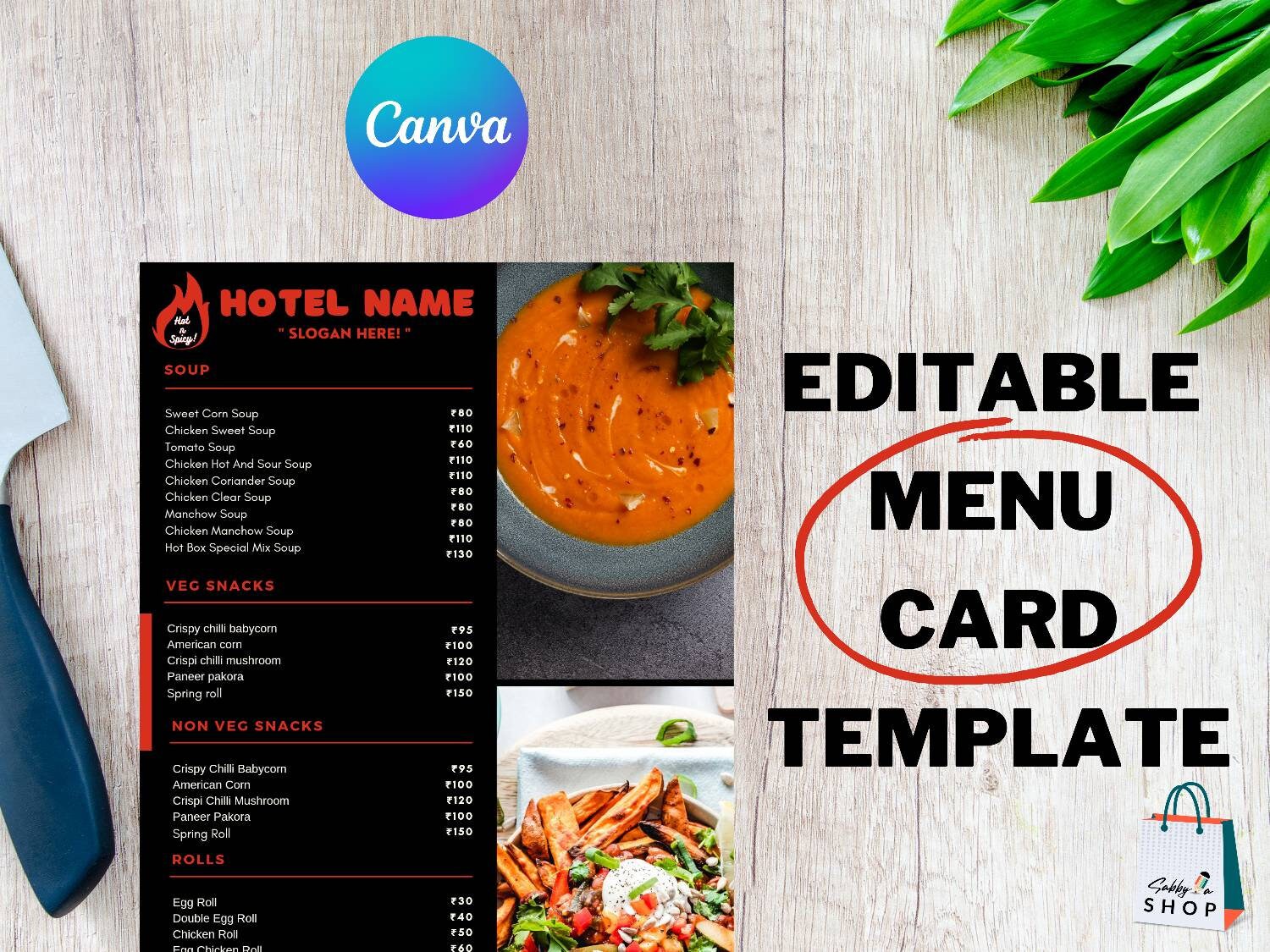 Restaurant Menu Pub Menu Canva Template Digital Download Menu, Simple ...