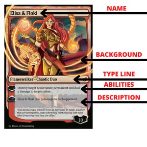 10x Custom MTG Card 2.5x3.5", Magic the Gathering Illustration ...