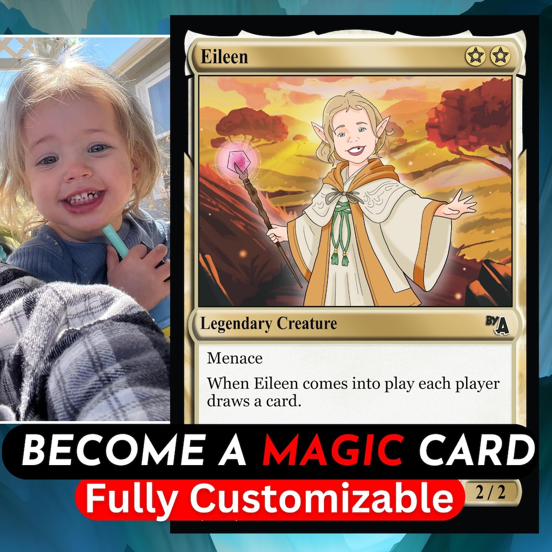 10x Custom MTG Card 2.5x3.5", Magic the Gathering Illustration ...