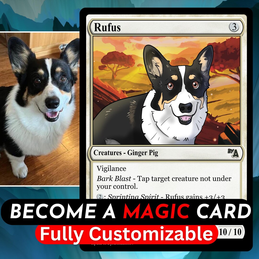 10x Custom MTG Card 2.5x3.5", Magic the Gathering Illustration ...