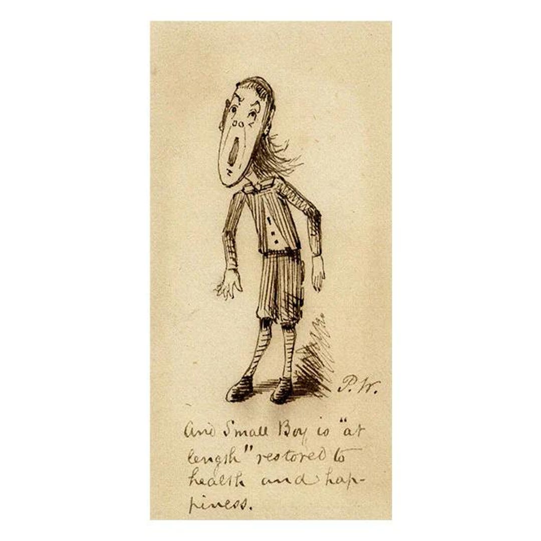 Pickford Robert Waller Pen & Ink Drawing C.1860s Small Boy Cartoon ...