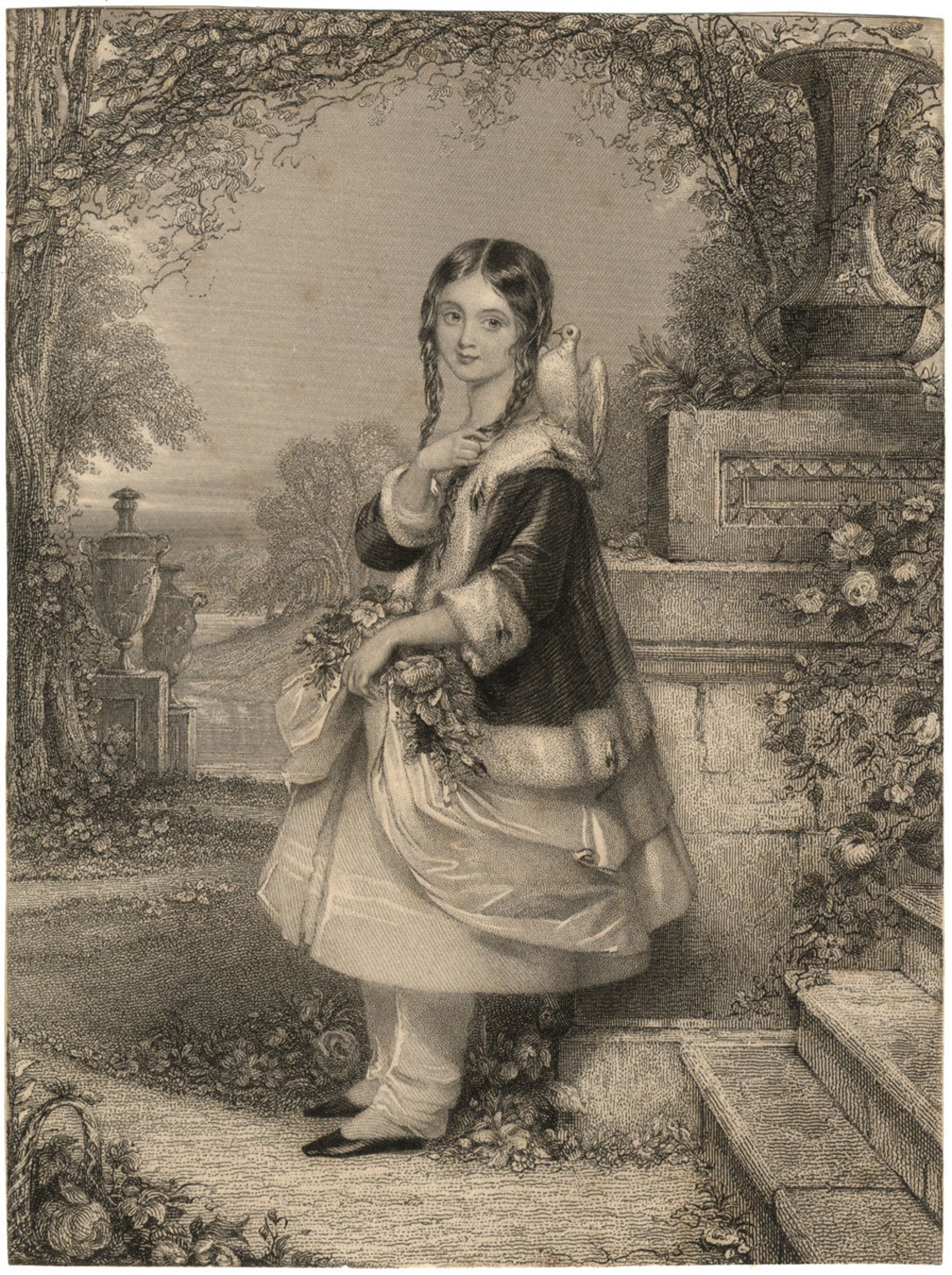 W.H. Egleton After J.hayter Engraving Print 1849 the Heiress Original ...