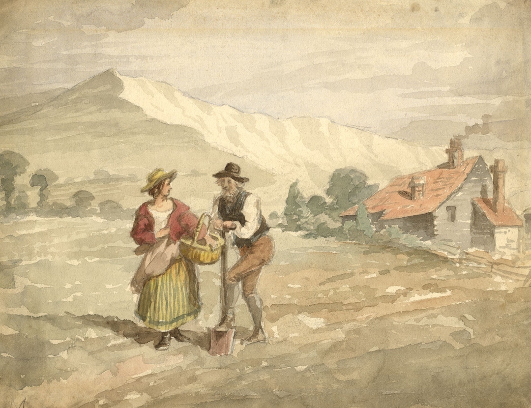 Alpine Farmer & His Wife Original Mid-19th-century - Etsy