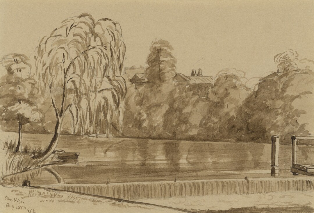 Rev Henry Samuel Eyre, Eton Weir Original 1855 Watercolour Painting - Etsy