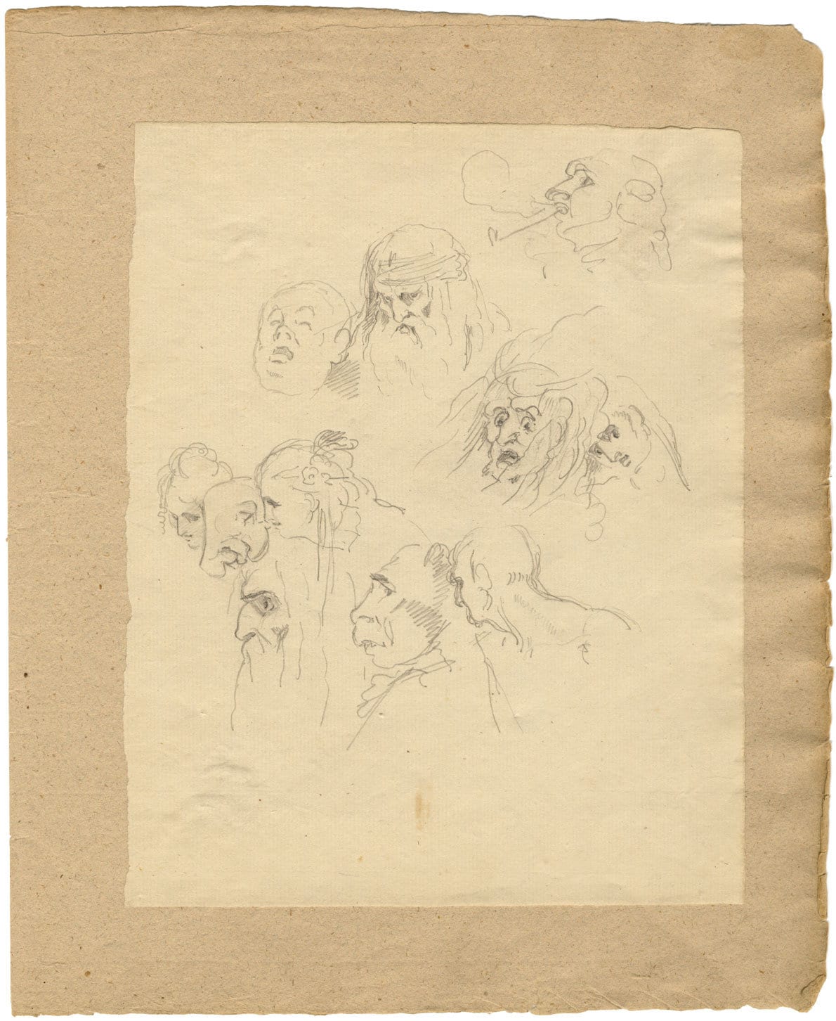 William Lock the Younger Sheet of Facial Studies C.1780 - Etsy