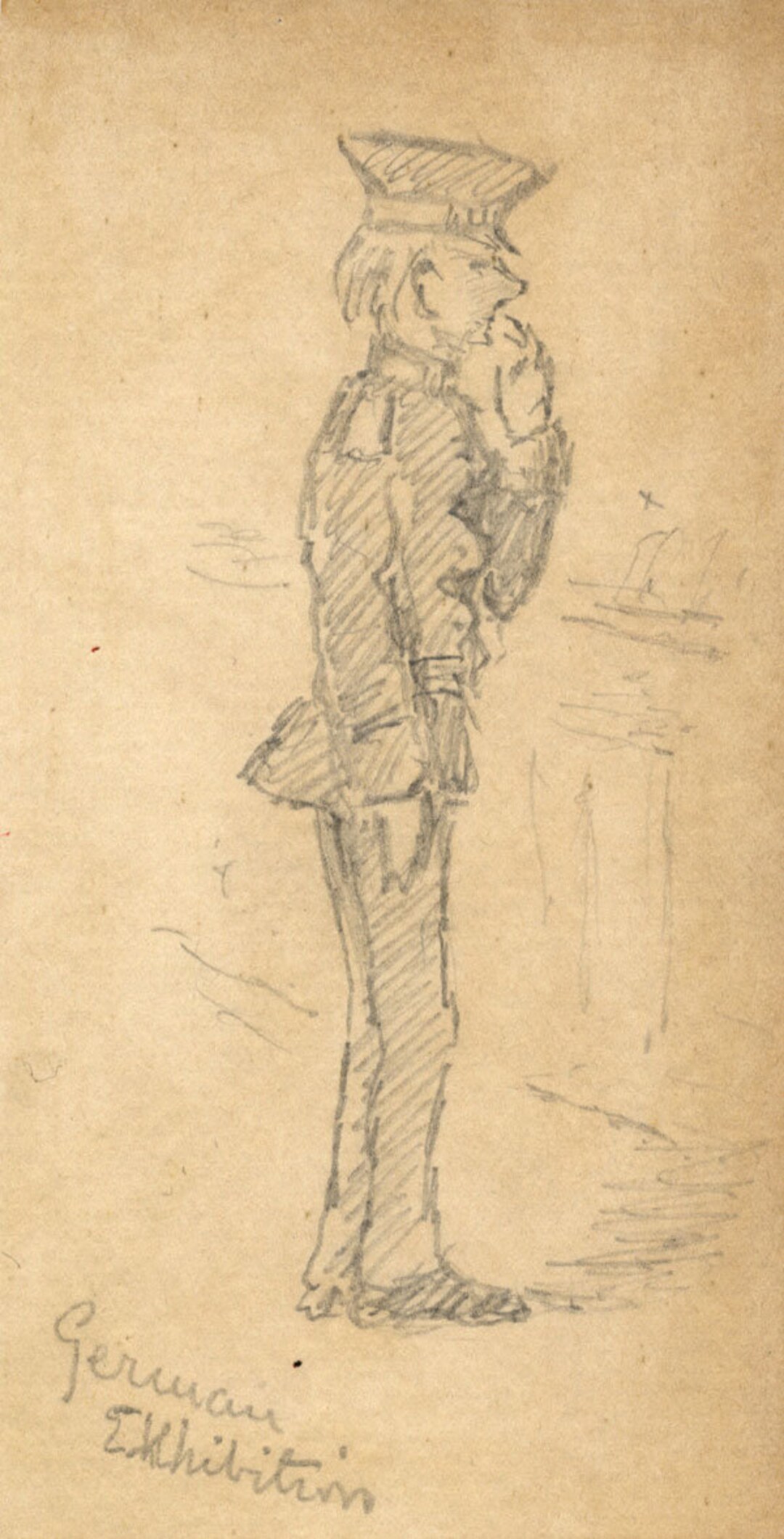 Frank Rutley, at the German Exhibition, London Original 1891 Graphite ...