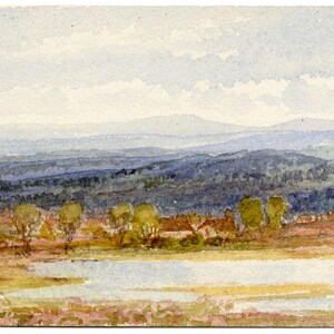 Woolmer Lake Lord Selborne's Park Hampshire Painting 1889 Emily Bruce ...