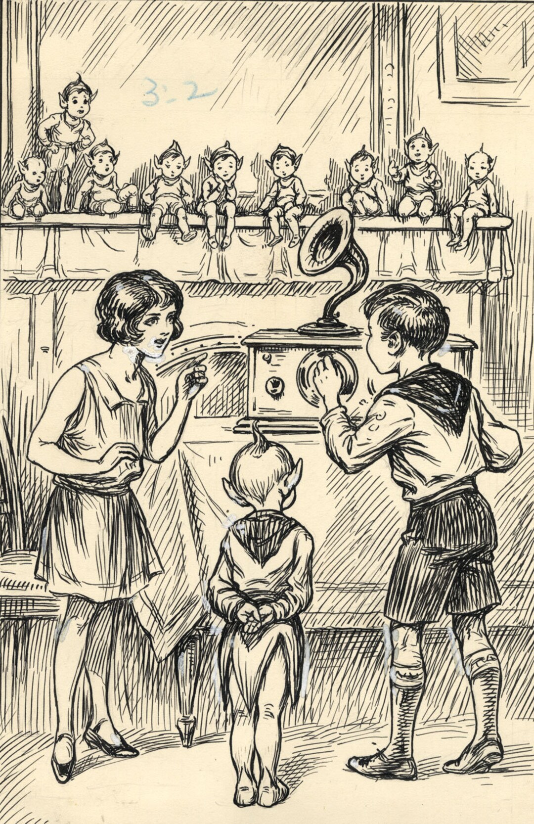 Ernest Protheroe, Original 1920s Drawing for 'budge & Betty in Fairy ...