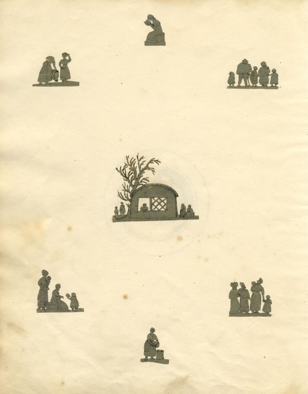 Sheet of Miniature Victorian Cut Paper Silhouettes - Etsy