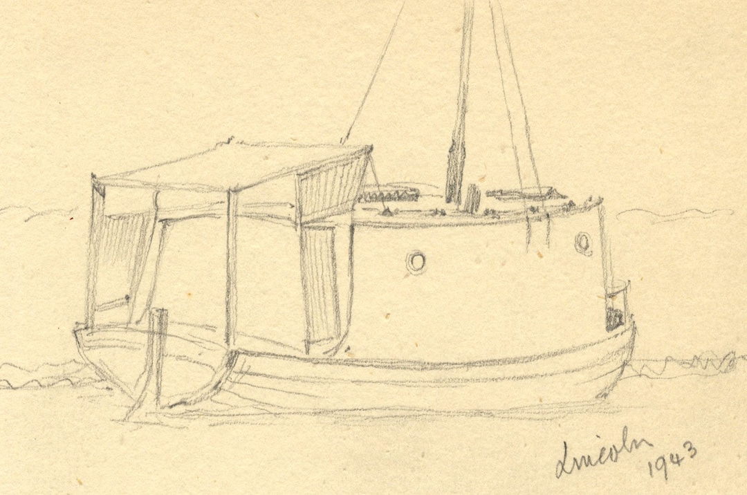 Kenneth E. Wootton Boat Study Lincoln Original 1943 - Etsy