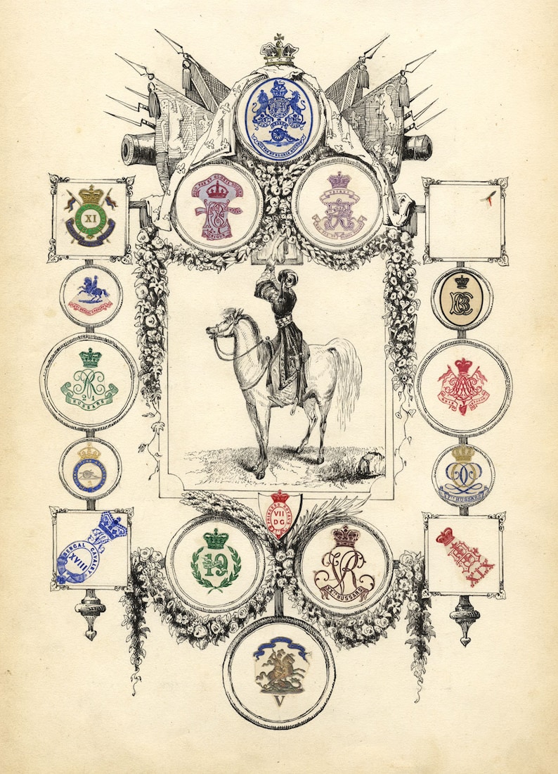 Album Héraldique Hussars Military Crests – Mid-c19th Engraving ...
