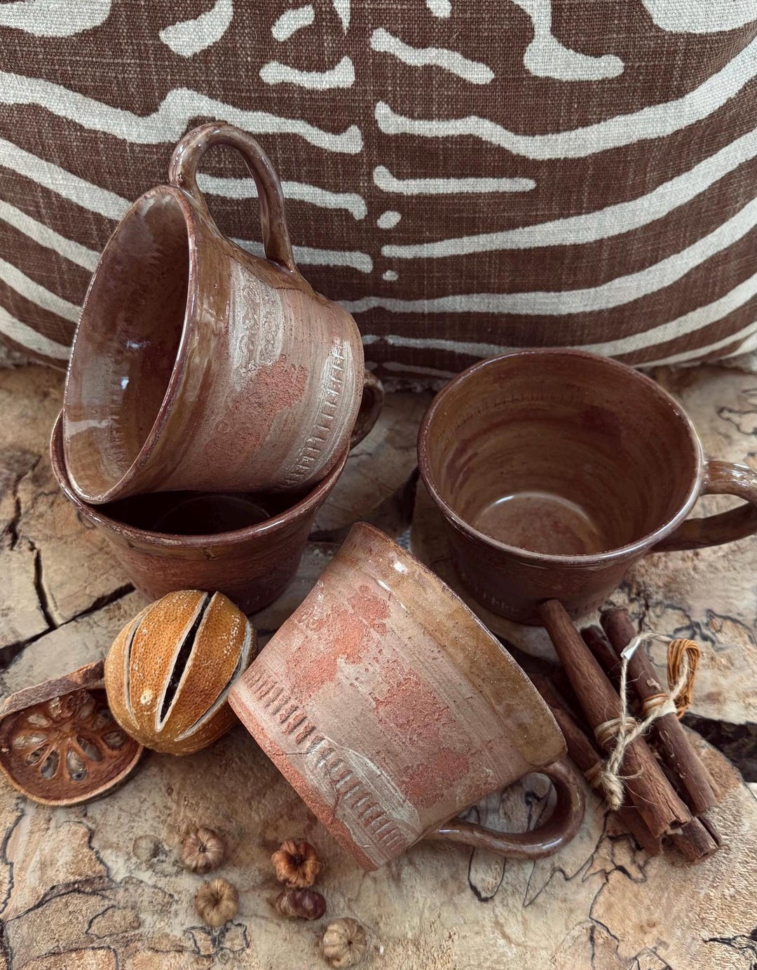 Set of 4 Roman Styled Terracotta Cups - Etsy