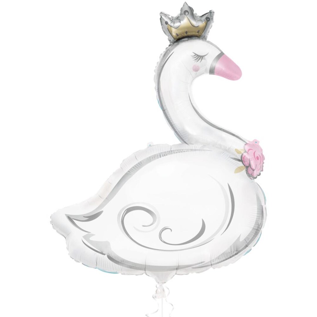 Large Swan Foil Balloon, Swan Party Decorations, Swan Birthday Balloon ...