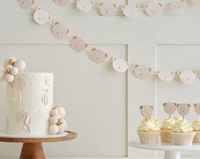 Teddy Bear Bunting, Teddy Bear Baby Shower Decorations, Baby Shower ...