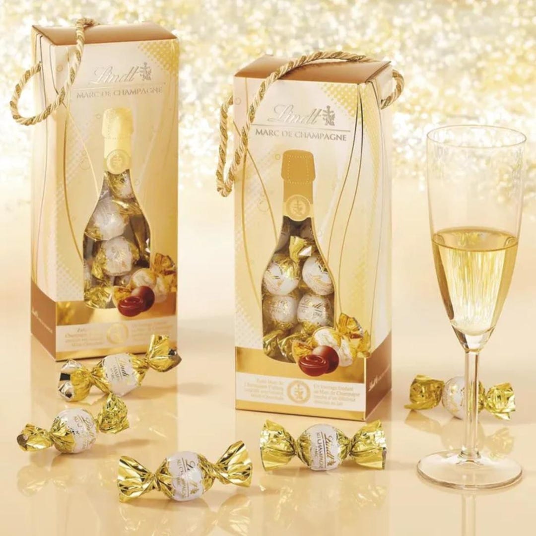 Lindt Champagne Chocolate Gift Box, Lindt Lindor Milk Chocolate ...