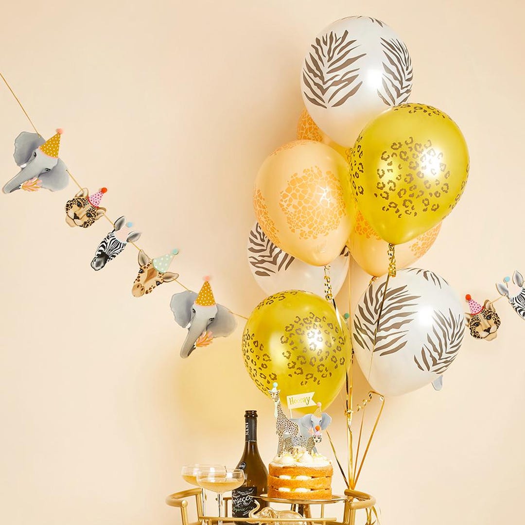 9 Animal Party Balloons, Kids Birthday Party Decorations, Animal ...