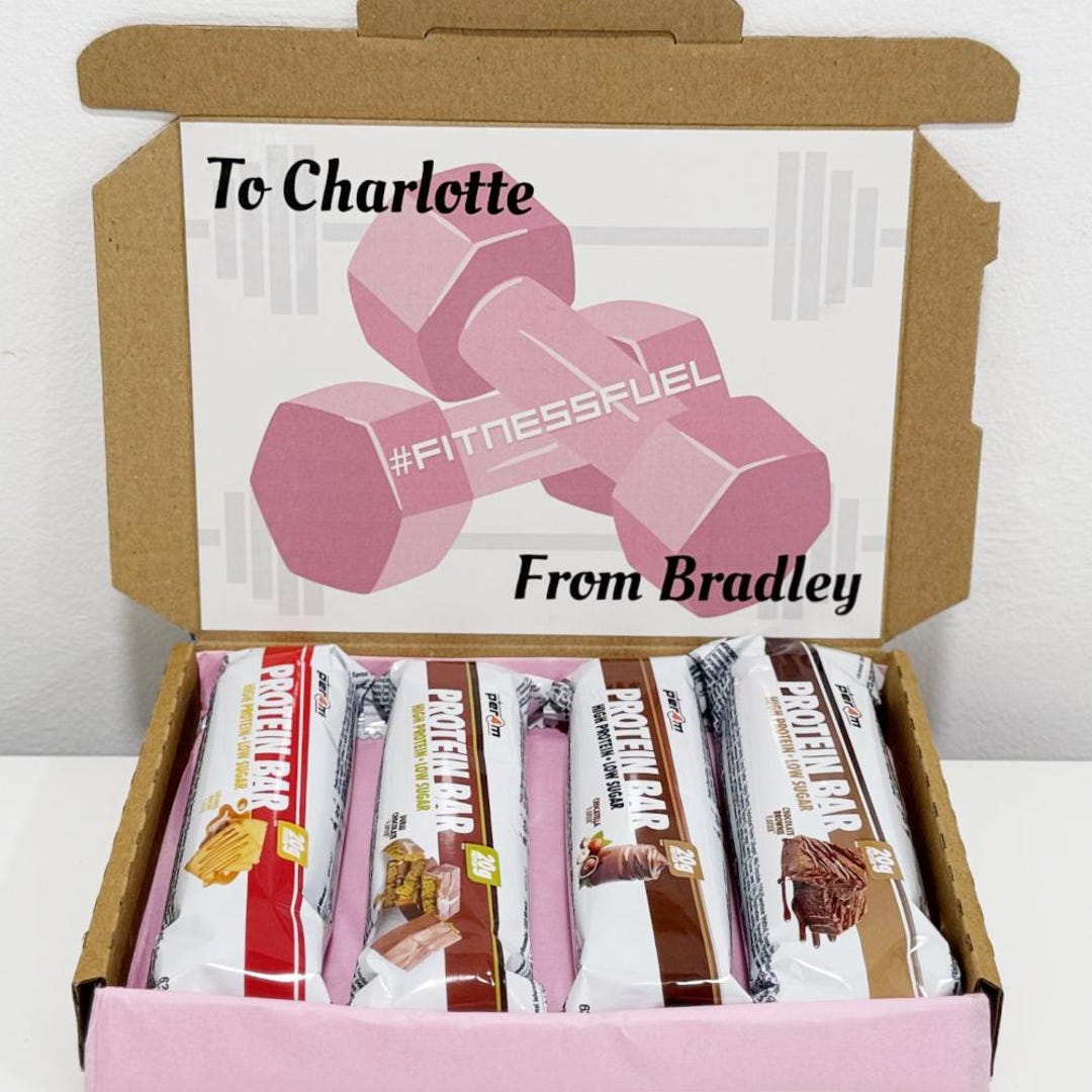 Protein Gift Box, Personalised Gift Box, Protein Bars Gift, Fitness ...