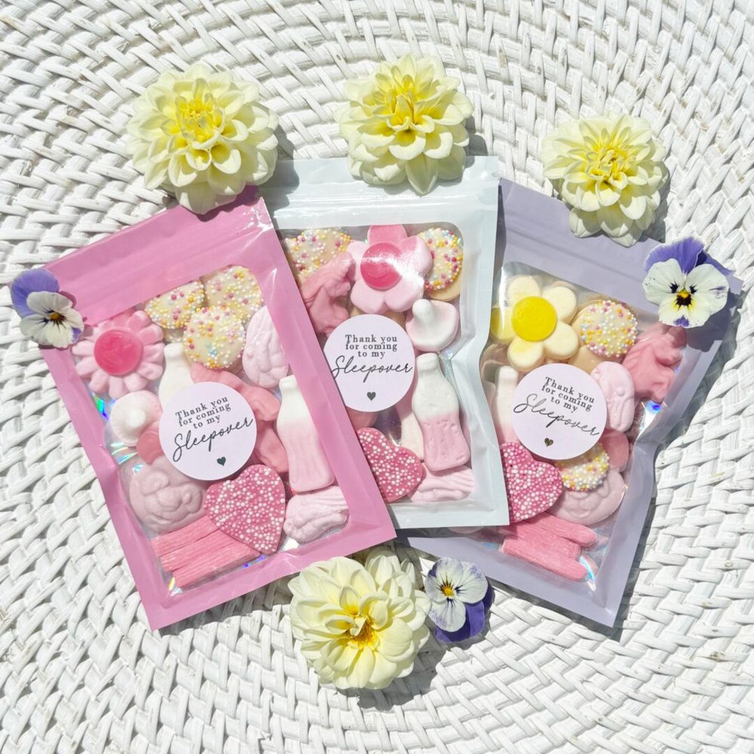 Pre-filled Sweet Bags, Candy Bags, Sweet Pouches, Sleepover Party ...