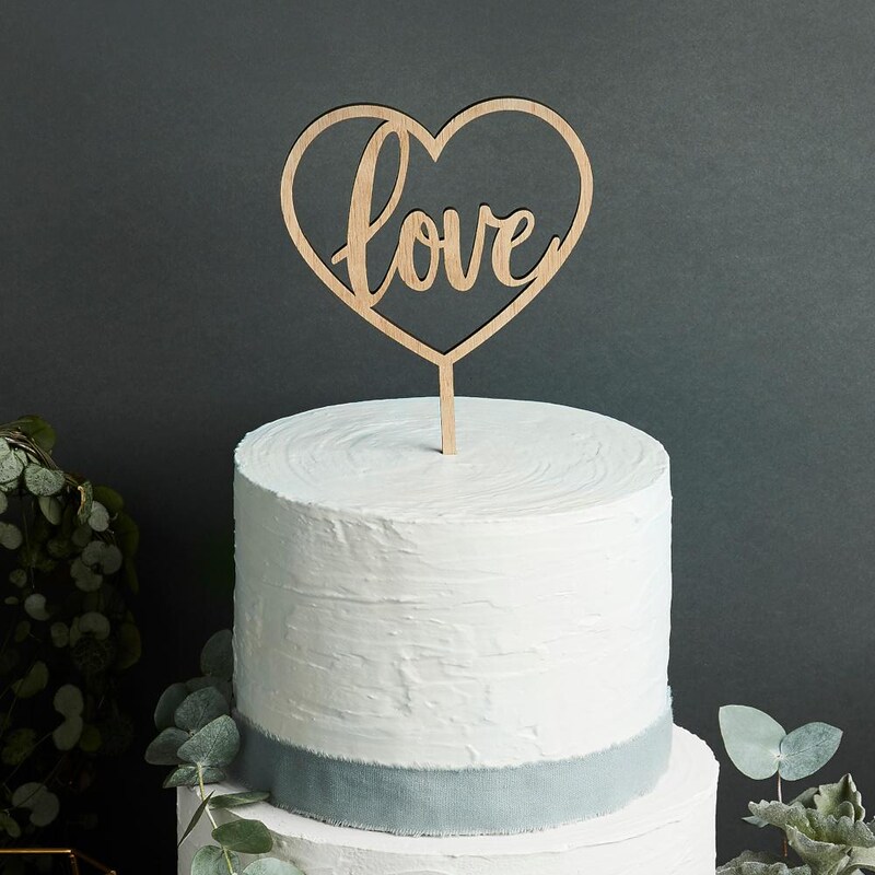 Heart Cake Topper - Etsy