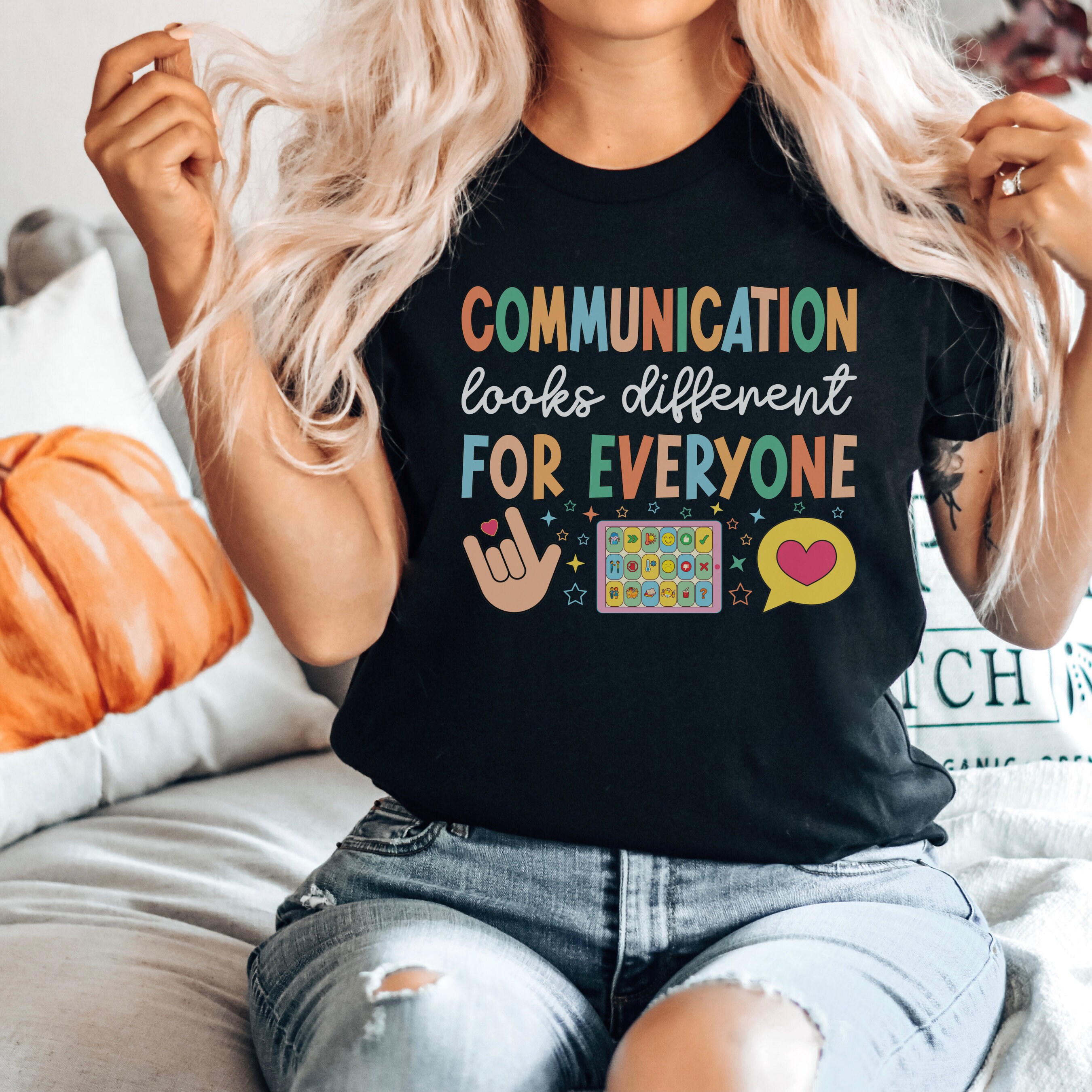 Communication Looks Different for Everyone Shirt, SLP Shirt,speech ...