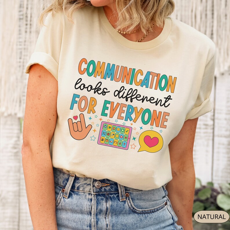 Communication Looks Different for Everyone Shirt, SLP Shirt,speech ...