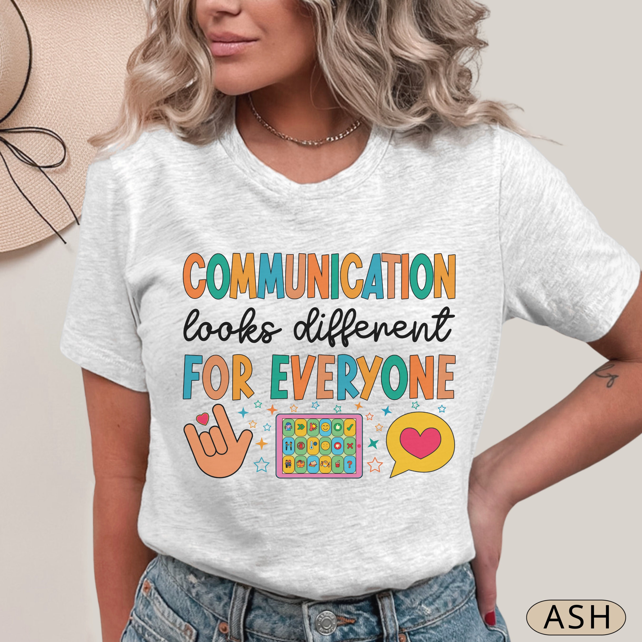 Communication Looks Different for Everyone Shirt, SLP Shirt,speech ...