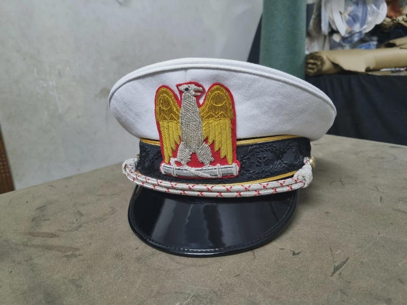 WW2 WWII ITALIAN Fascist Officer Visor / Hat / CAP Reproduction Free ...