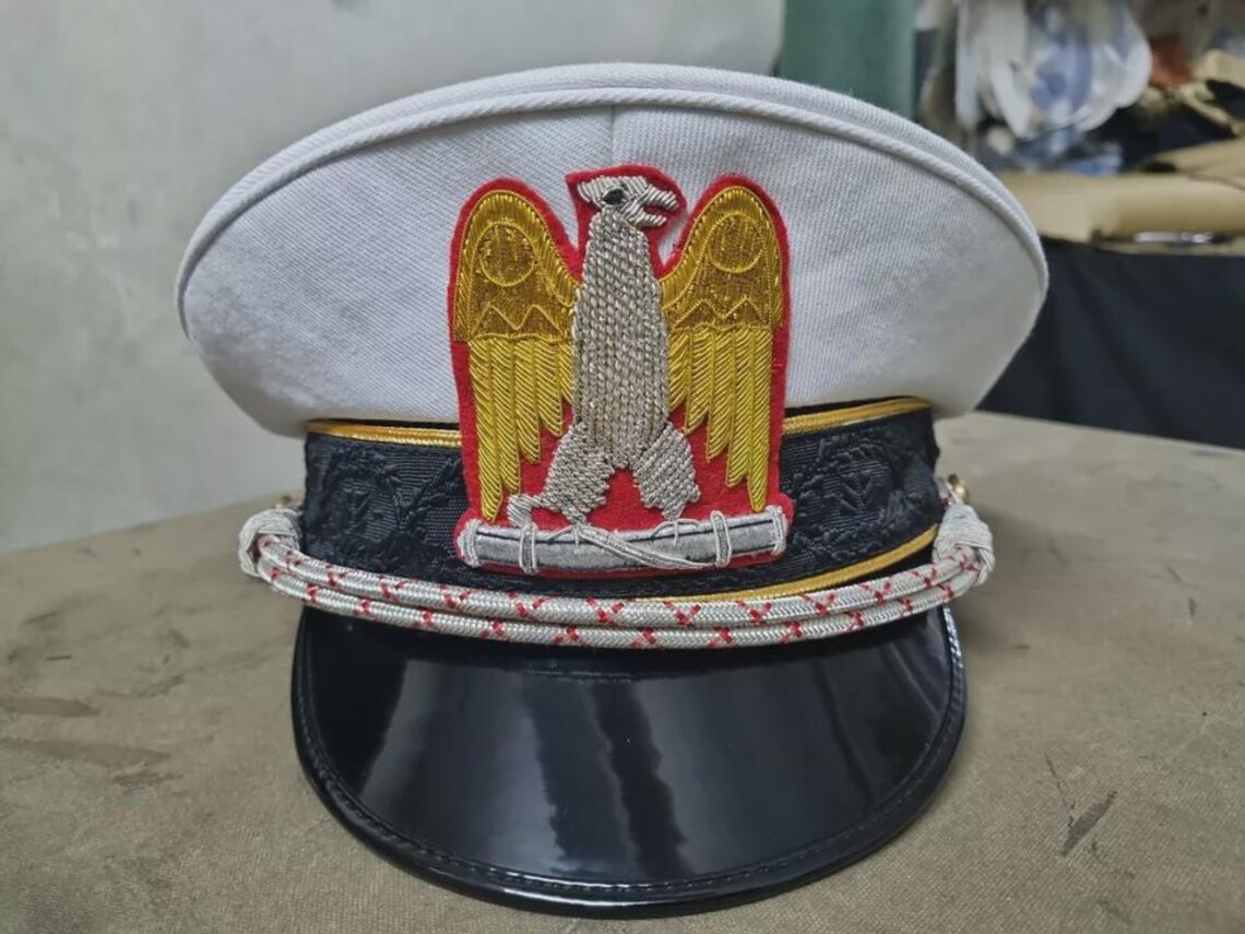 WW2 WWII ITALIAN Fascist Officer Visor / Hat / CAP Reproduction Free ...