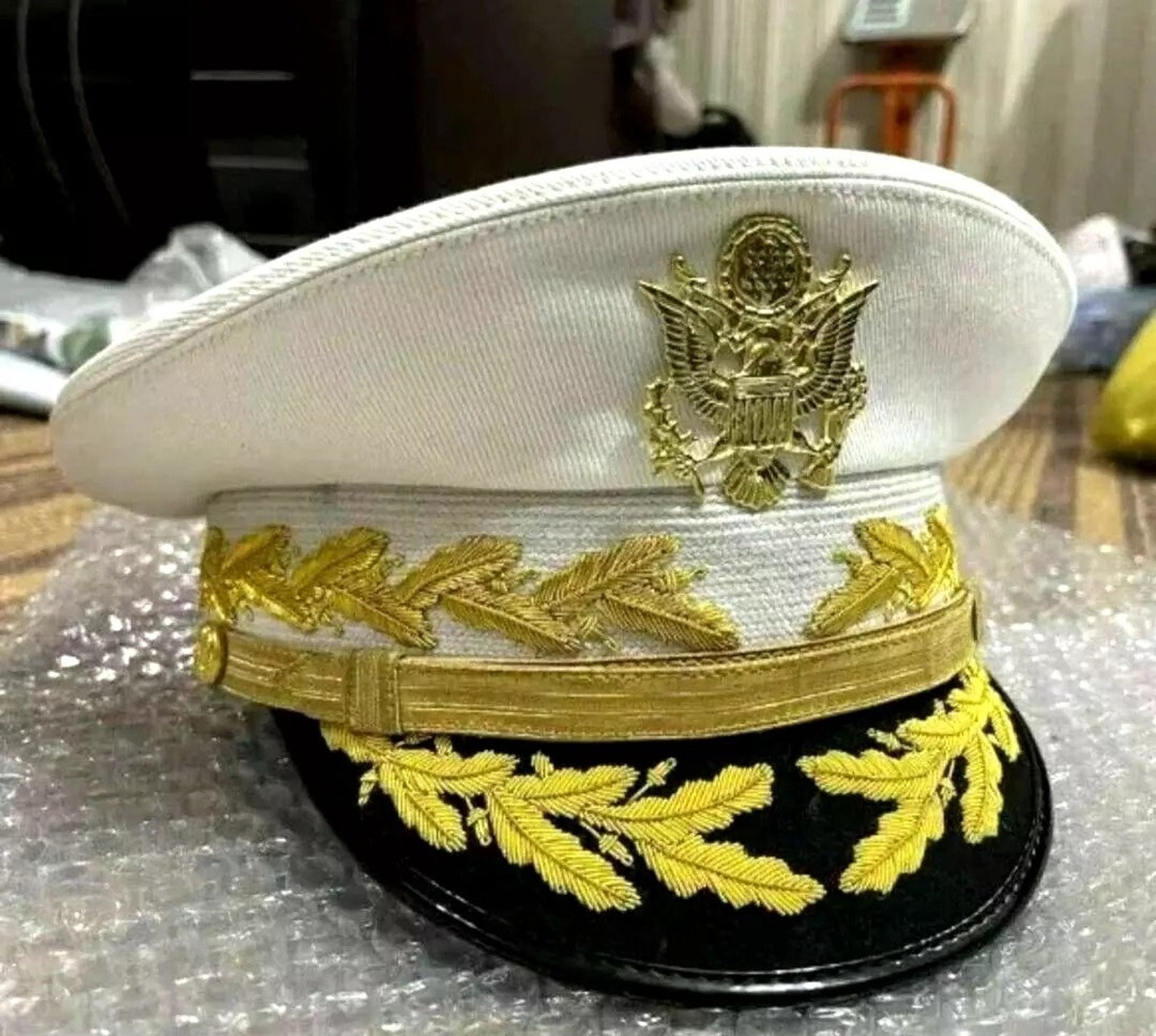 WW2 US Army Military General Hat Embroidered Peaked Visor Caps - Etsy