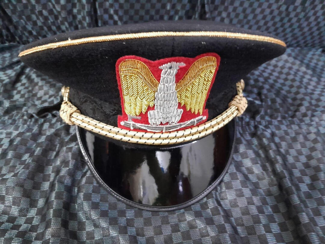 WW2 ITALIAN Officer Visor Military Hat Cap Reproduction New Condition ...