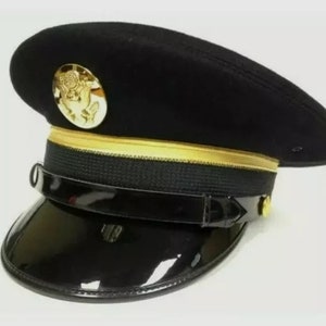 U.S. Army Fur Felt Enlisted Dress Blue Service Cap All Sizes NEW ...